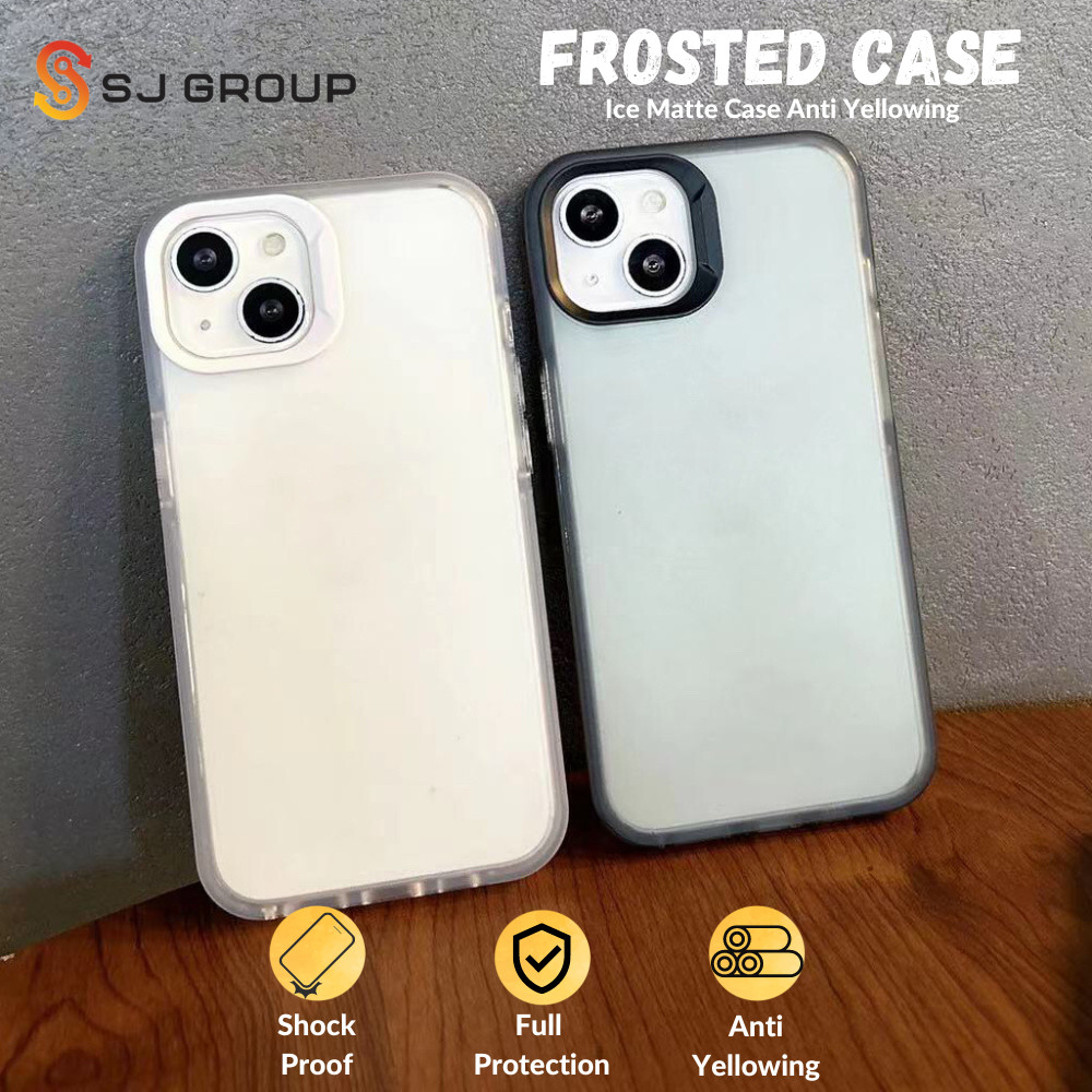 Jual Frosted Case for Ip X 11 12 13 14 15 Pro Plus Promax Ice Matte ...