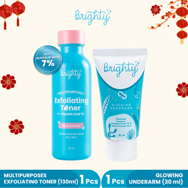 Jual Brighty Multipurpose Exfoliating Toner X Glowing Underarm | Shopee Indonesia