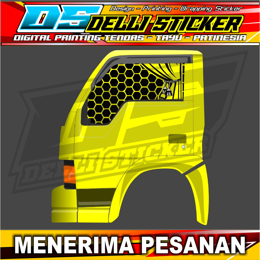 Jual Stiker One Way Blok Kaca Tembus Pandang Model Jaring Gordern Truk ...