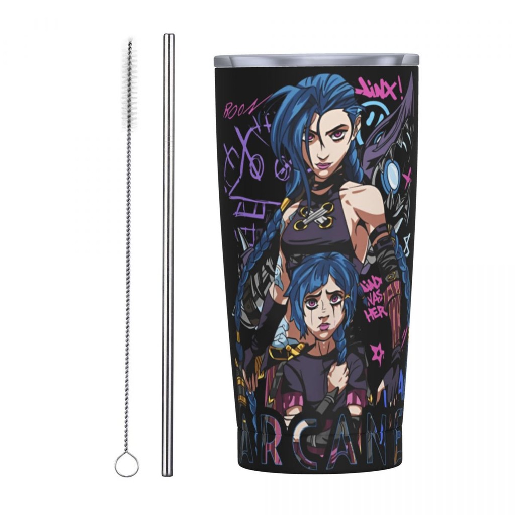 Jual Arcane Jinx Tumbler Vacuum Insulated Coffee Cups with Lid Straw ...