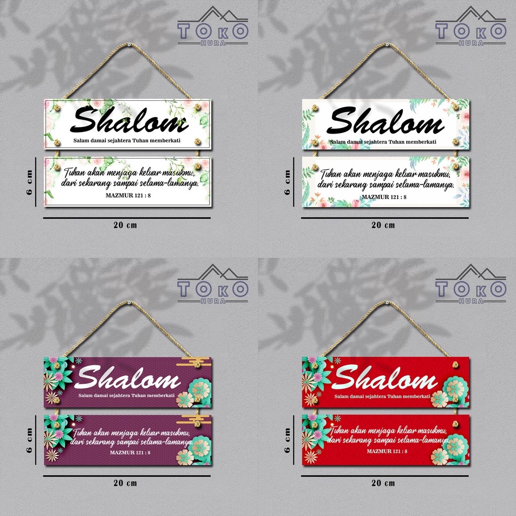 Jual 2susun mdf / Hiasan Pintu Ucapan Shalom kristen / Syalom / Katolik ...