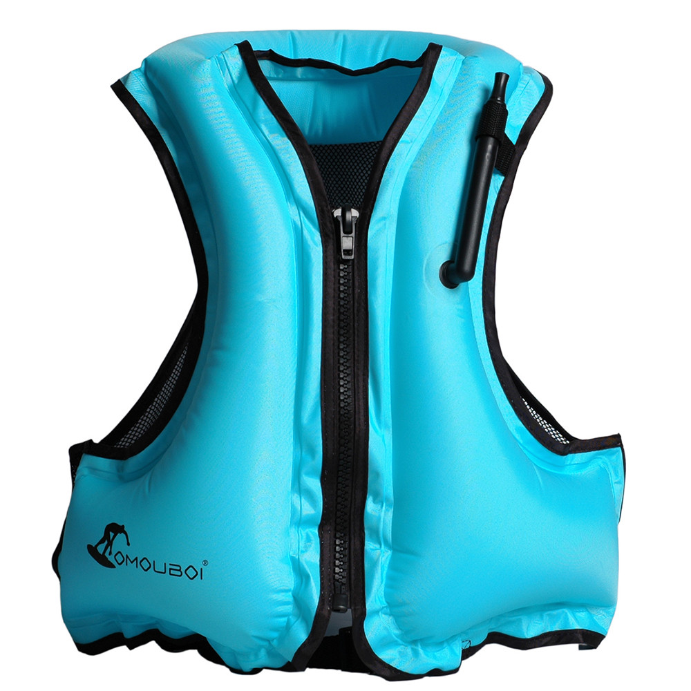 Jual Adult Inflatable Life Jacket Swim Vest Snorkeling Floating Life ...