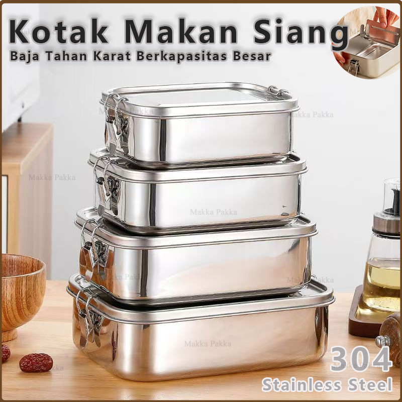 Jual [cod] Kotak Makan Stainless / 304 Stainless Steel Lunch Box ...
