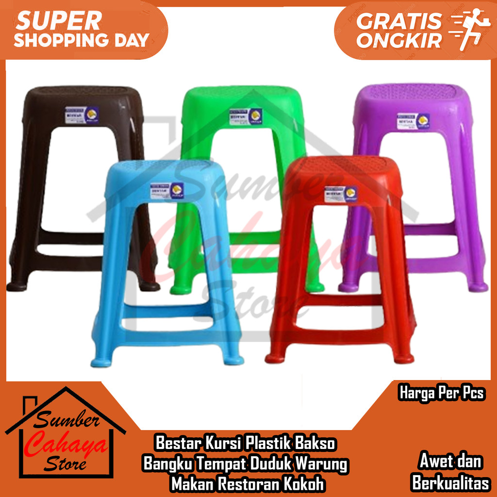 Jual Bestar Kursi Plastik Bakso Bangku Baso Tempat Duduk Warung Makan ...