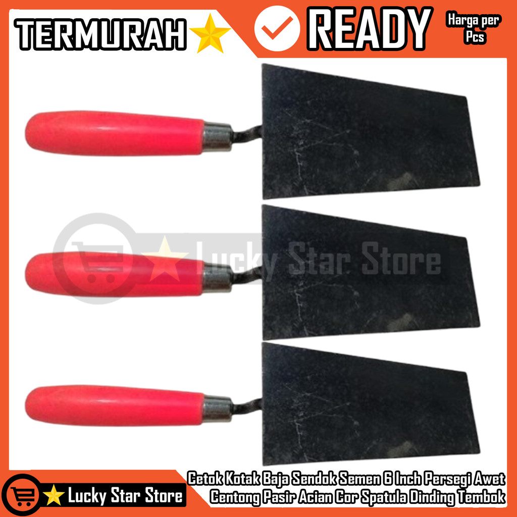 Jual Cetok Kotak Baja Sendok Semen 6 Inch Persegi Adukan Centong Pasir ...