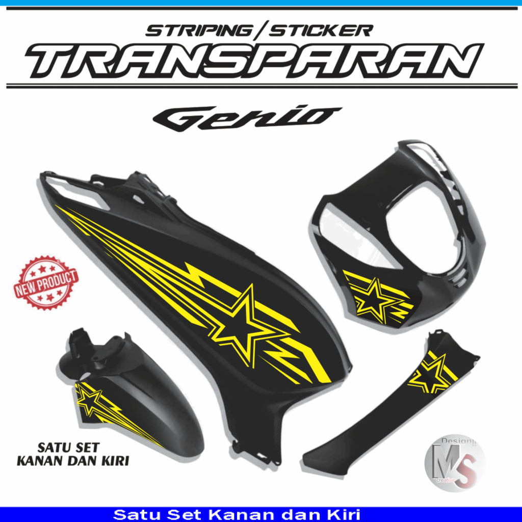 Jual STIKER VARIASI STIKER Cod Variasi Genio Transparan UV Bening ...