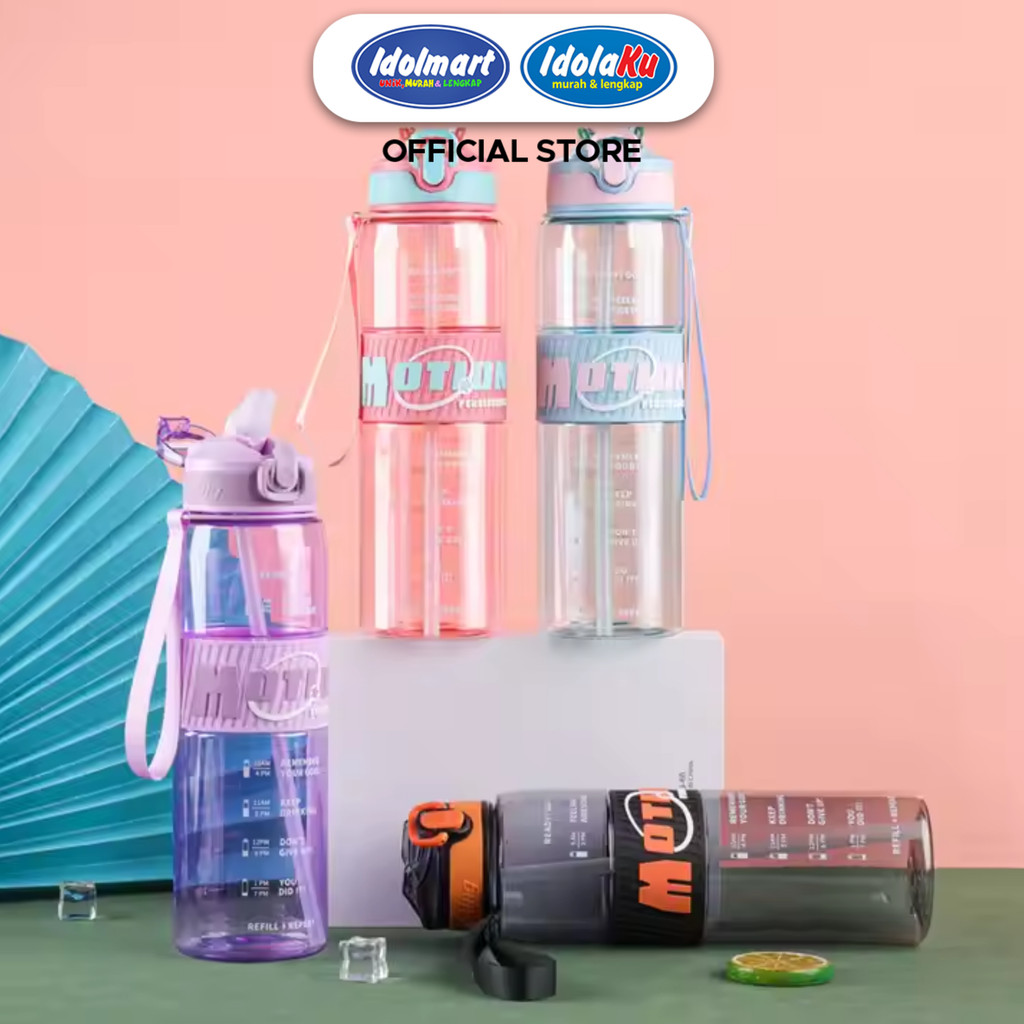 Jual IDOLMART Botol Minum Motion Sport 1 Liter Tumbler Minum Motion 1000 ML | Shopee Indonesia