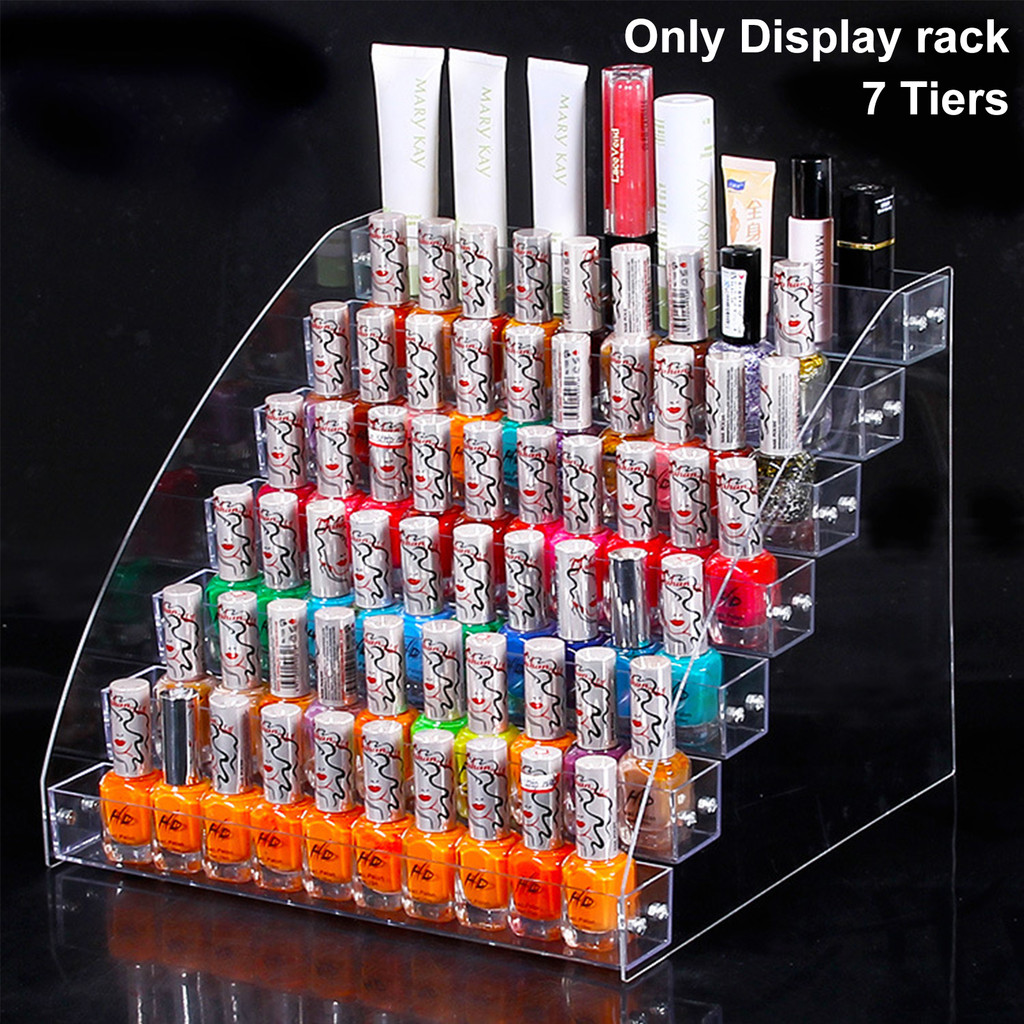 Jual Rak Akrilik 3/4/5/6/7 Tingkat Rak Kosmetik Acrylic Grid / Rak ...