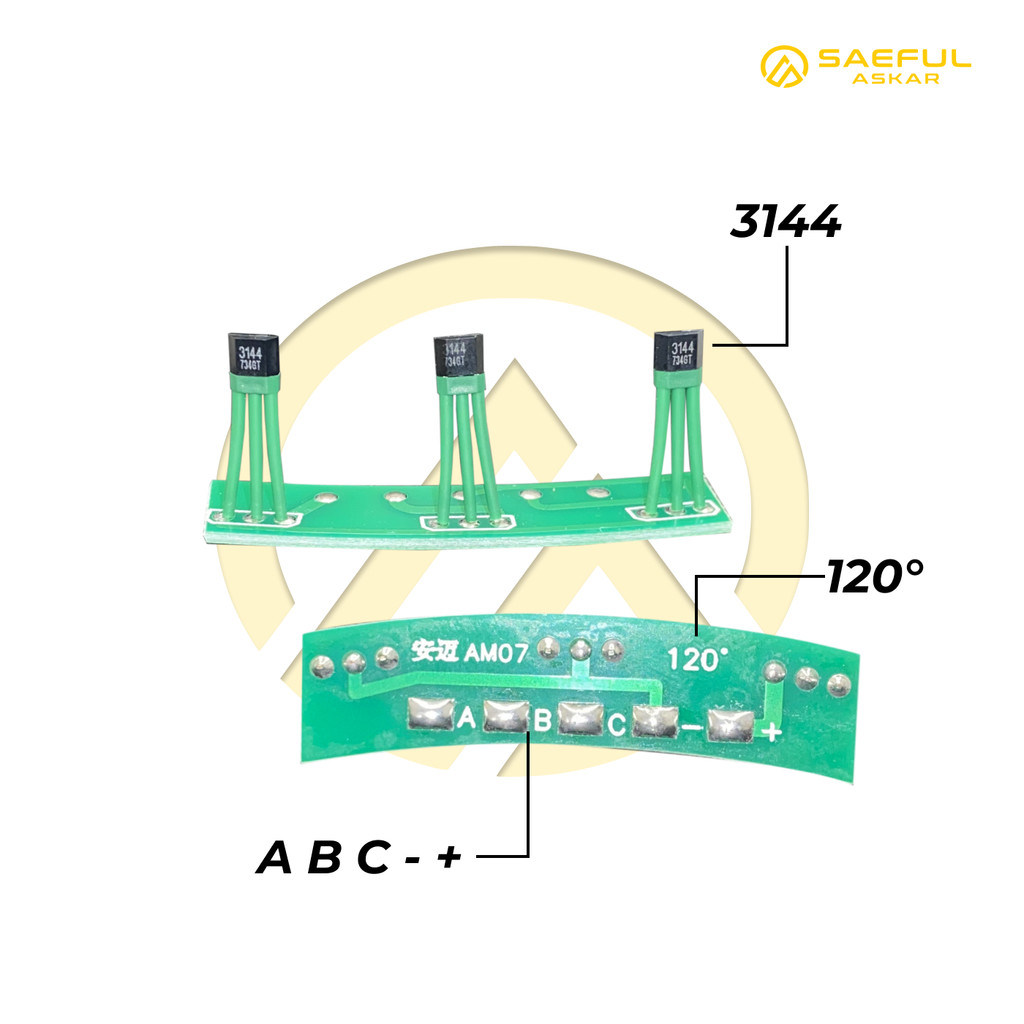 Jual Modul Sensor Magnet Motor PCB 3144 120° Hall Dinamo E-Bike Sepeda Listrik | Shopee Indonesia