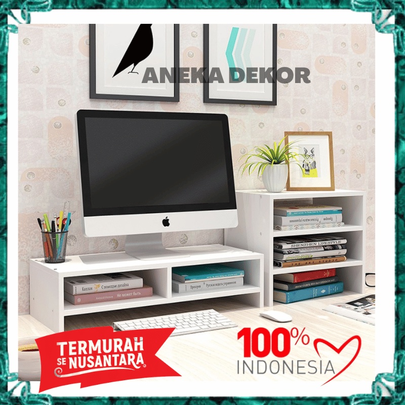Jual Rak Meja Belajar Laptop Komputer Storage Box Tempat Simpan Buku ...