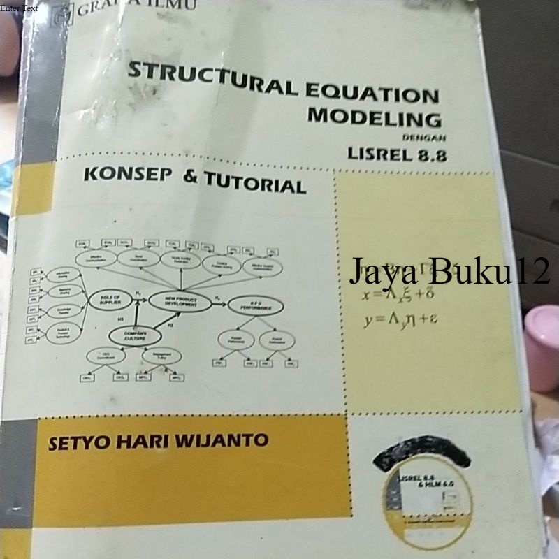 Jual Buku Buku structural equation modeling dengan lisrel 8.8 by Setyo ...