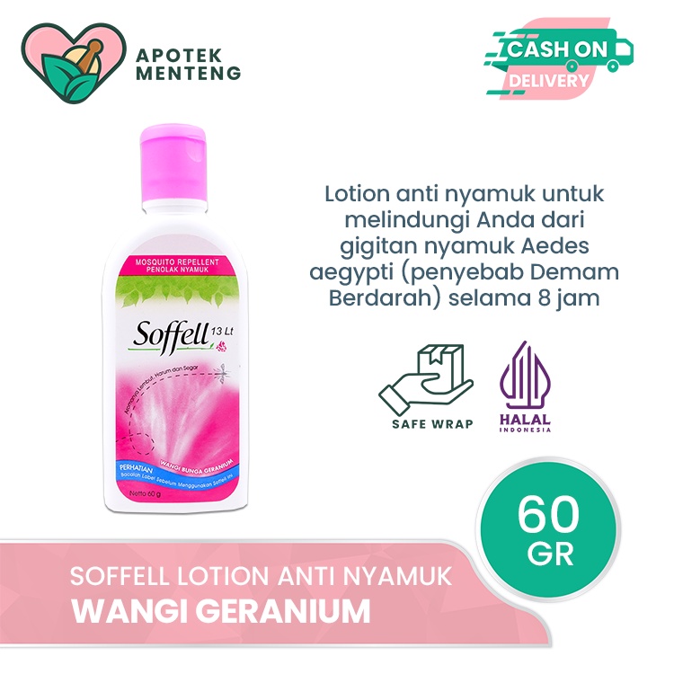 Jual Soffell Lotion Wangi Bunga Geranium 60 Gr - Lotion Anti Nyamuk ...