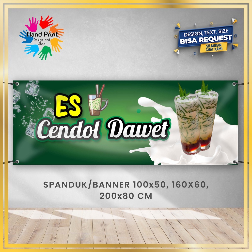 Jual SPANDUK / BANNER Es Dawet Es Cendol Bisa Request Desain | Shopee ...