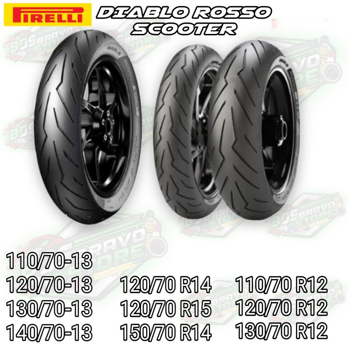 Jual Ban Pirelli Diablo Rosso Scooter aerox nmax xmax vespa scoopy 12 | Shopee Indonesia