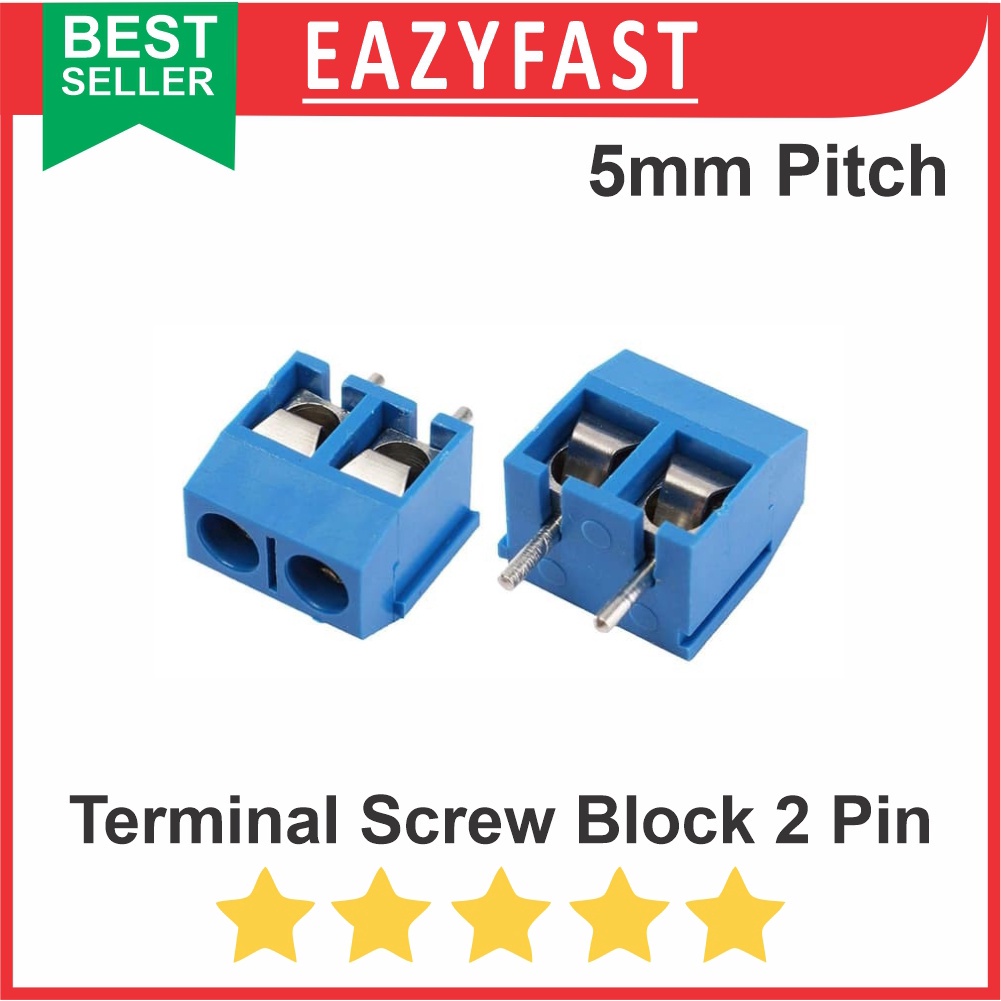 Jual Screw Terminal Block 2 Pin Skrup PCB Blok Pitch 5mm Cable ...