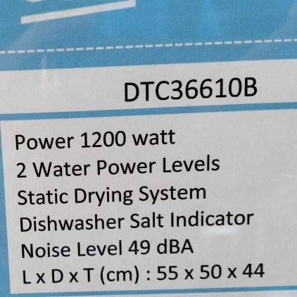 Jual DISHWASHER BEKO DTC36610B TOP TABLE 50CM | Shopee Indonesia