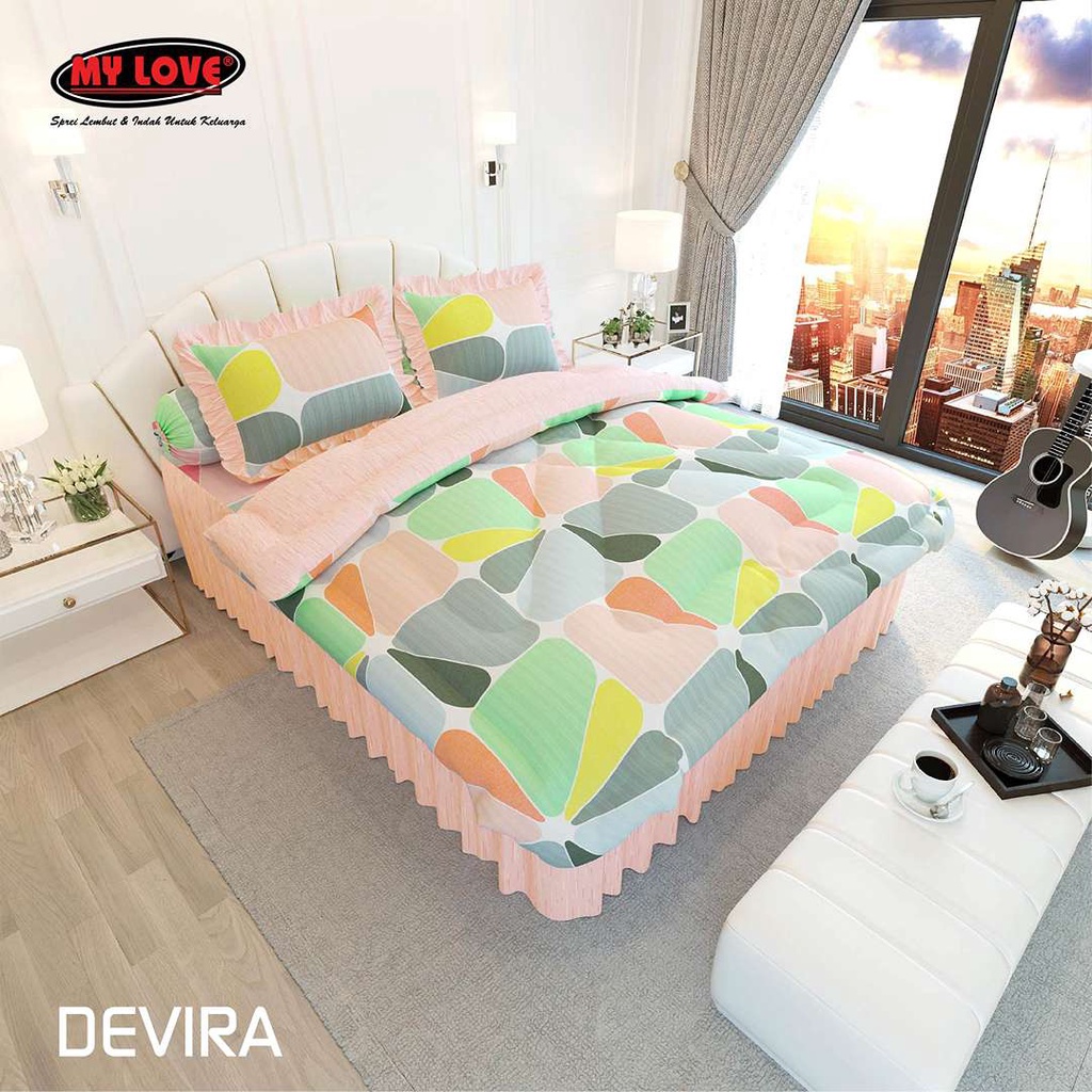 Jual ALL NEW MY LOVE Bed Cover King Rumbai 180x200 Devira | Shopee Indonesia