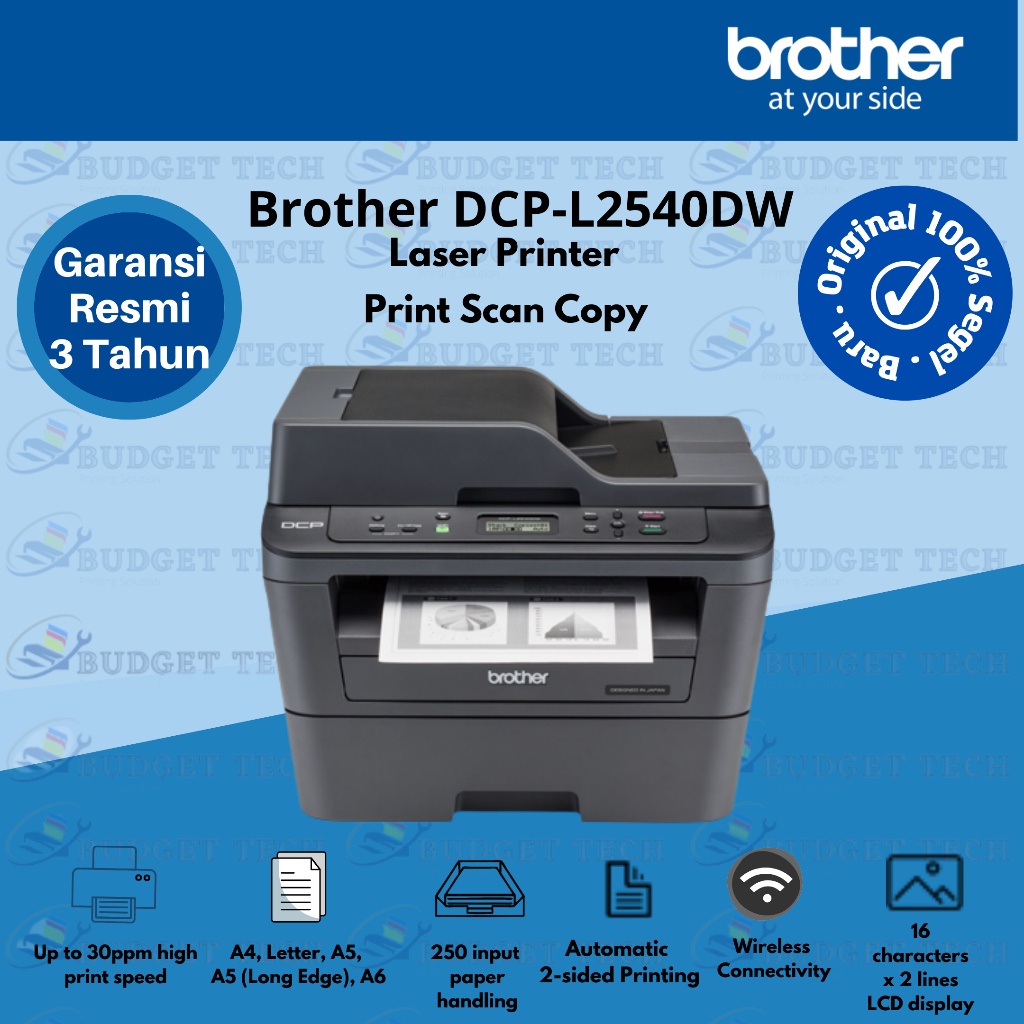 Jual Printer Brother DCP L2540DW L2540-DW Mono Laser Print Scan Copy ...