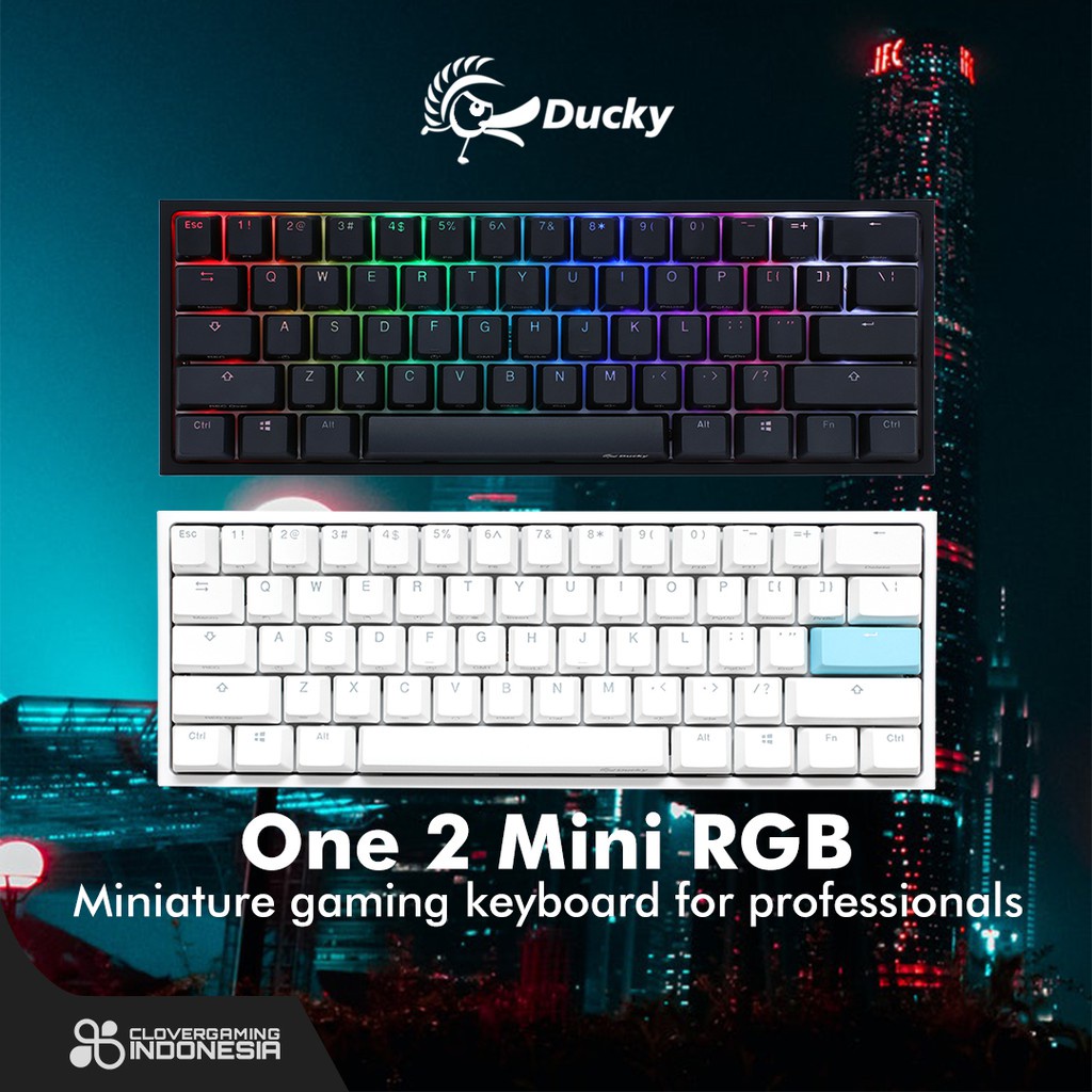 Jual Ducky One 2 Mini RGB Black White - 60% Mechanical Gaming Keyboard ...