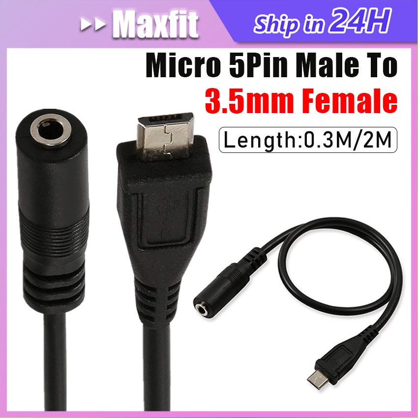 Jual Kabel Usb Micro To Audio 3.5Mm Female Kabel Soundcard V8 Kabel ...