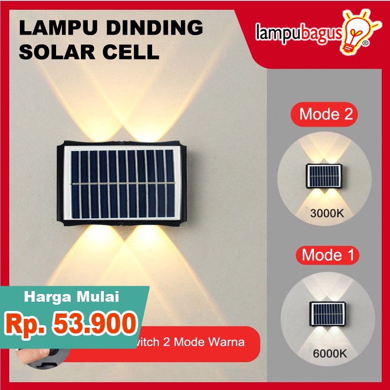 Jual Lampu Dinding Tenaga Surya / Lampu Hias LED Outdoor Solar Cell 2 ...