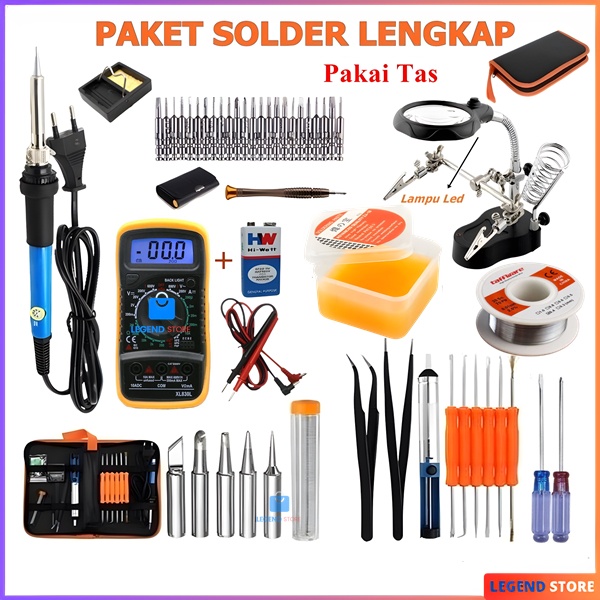 Jual Paket Lengkap Solder Listrik Iron Set 60 Watt Dengan Tool Kit - 001 | Shopee Indonesia