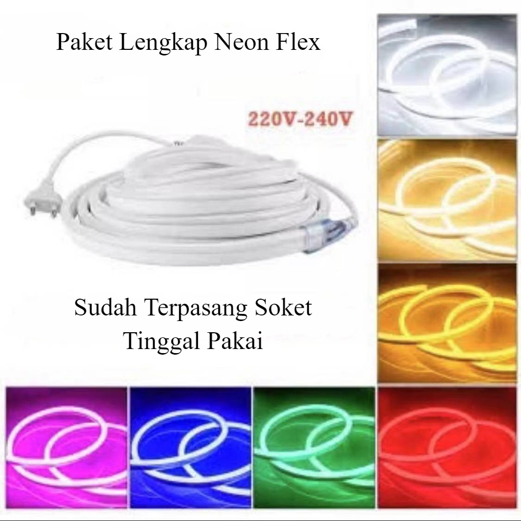 Jual ANP88 Paket Lampu LED Neon Flex 220v Waterproof Lengkap Tinggal ...