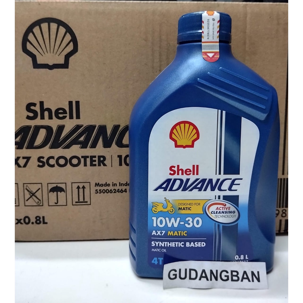 Jual OLI SHELL ADVANCE ORIGINAL MOTOR MATIC AX7 10W - 30 TEMBUS SCAN ...