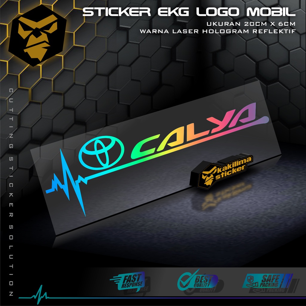 Jual Sticker EKG Logo Mobil Toyota Agya, Alphard, Altis, Avanza, Calya ...