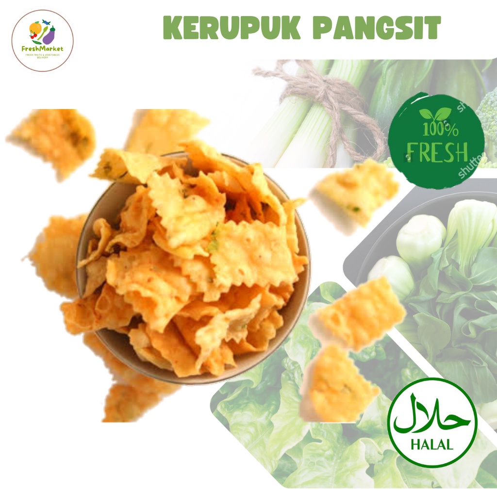 Jual Keripik Kerupuk Pangsit 500 Gram Freshmarketlampung | Shopee Indonesia