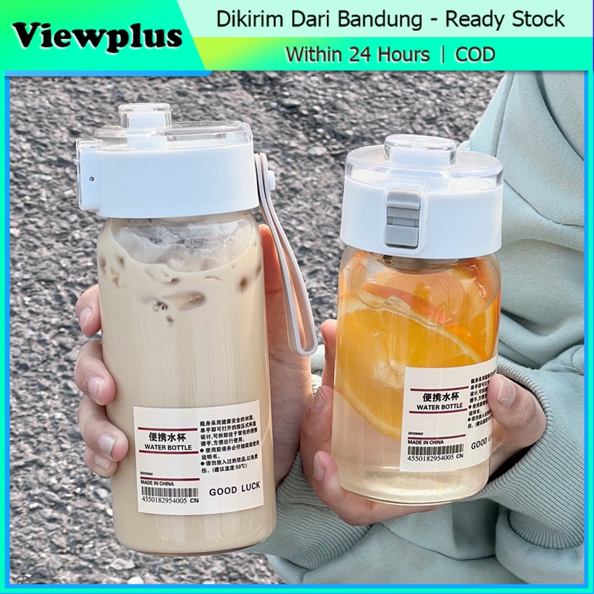 Jual Botol Minum Putih Transparan Bening Estetik Botol Air Minum 350 ...