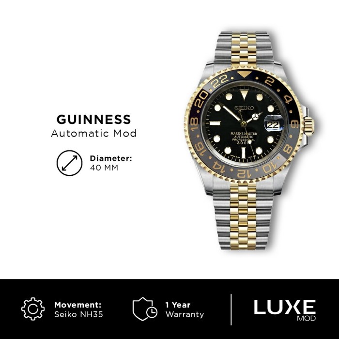 Jual Seiko Guinness Two Tone Mod NH35 | Shopee Indonesia