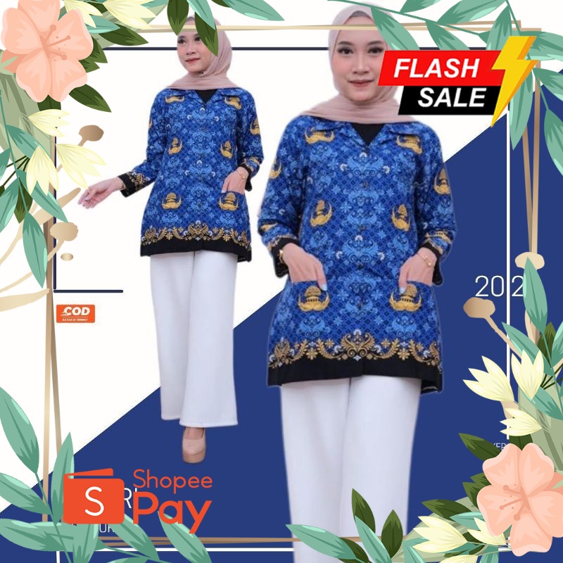 Jual SRAGAM HARI PAHLAWAN //SERAGAM KORPRI WANITA TERBARU 2022 LAPIS FURING // BAJU BATIK KORPRI ...