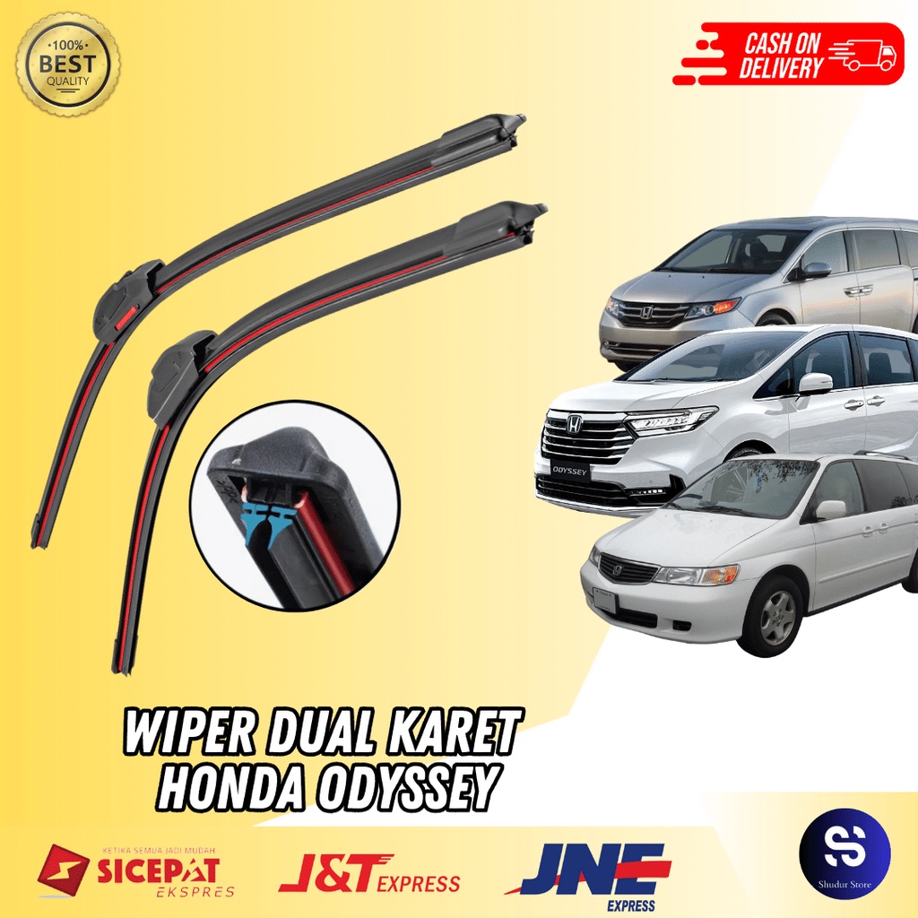 Jual Wiper Dual Karet / Double Karet - Honda Odyssey - Wiper Model ...