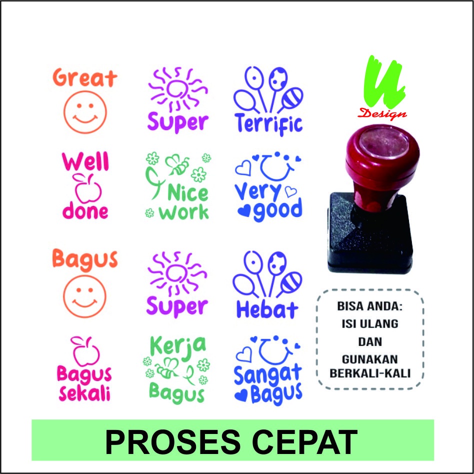 Jual Stempel Penilaian Reward Guru TK / Paud / Anak / SD | Shopee Indonesia