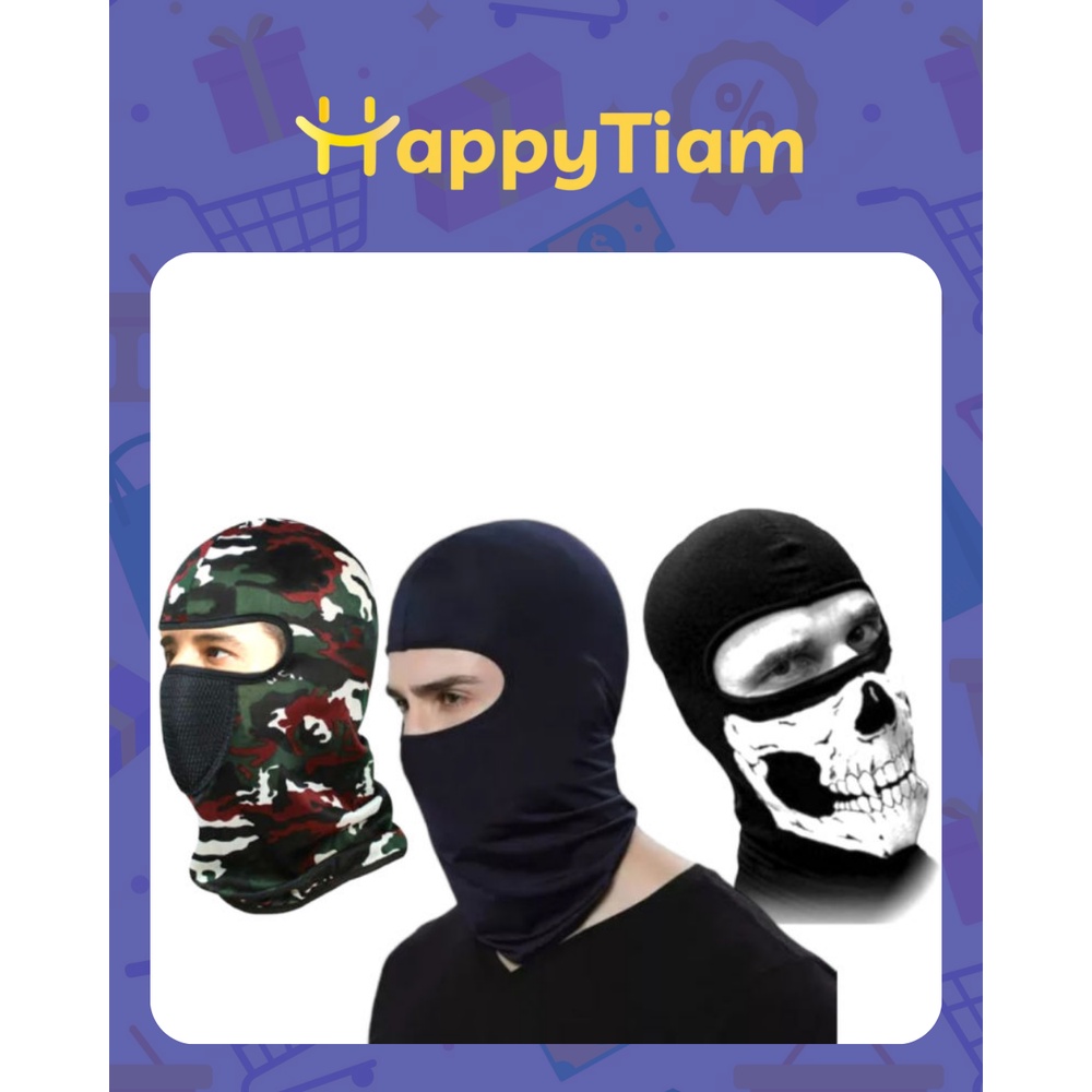 Jual MASKER NINJA BUFF BAFF MOTOR BALACLAVA TOPENG FULL FACE COVER ...