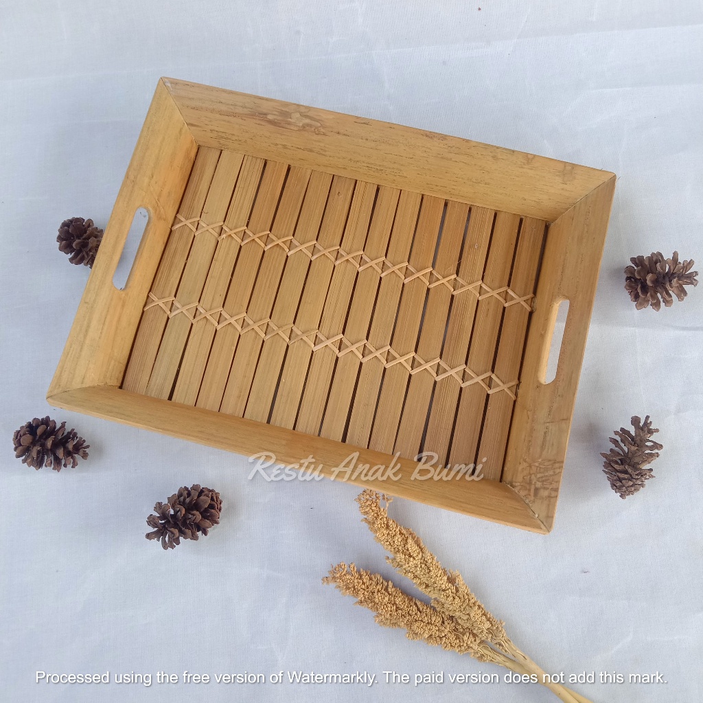 Jual Nampan Bambu Tray S, M, L |Baki Serving Tray | Wadah Saji | Baki ...