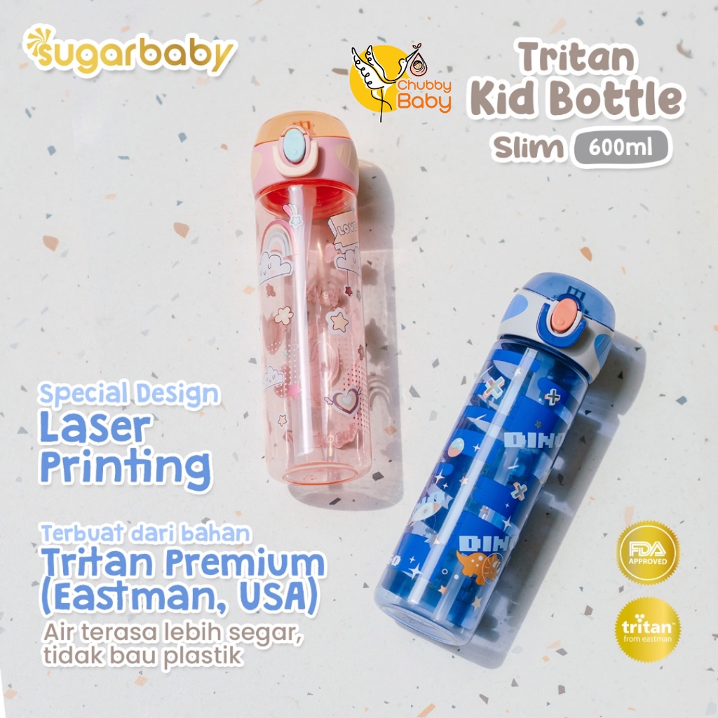 Jual Sugar baby Tritan Kid Bottle Slim 600ml | Botol Minum Anak | Shopee Indonesia
