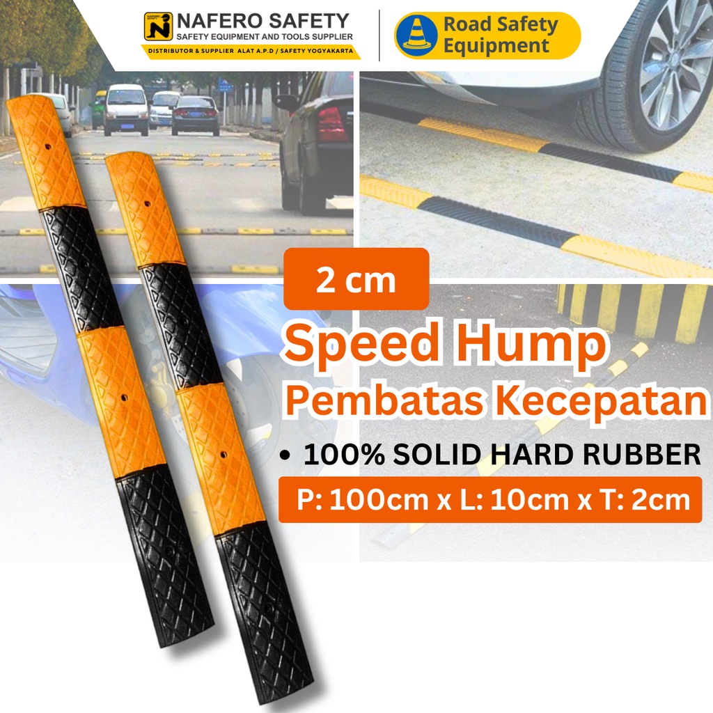 Jual Rubber Speed Hump Lebar 10 cm tinggi 2cm/ Speed Bumper Polisi ...