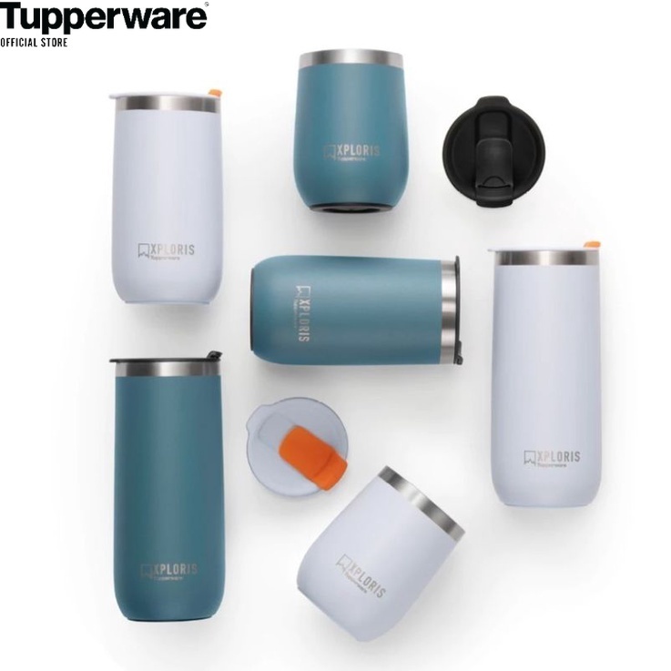 Jual TUPPERWARE BOTOL TUMBLER THERMOS TERMOS PANAS DINGIN 470ML PUTIH ...