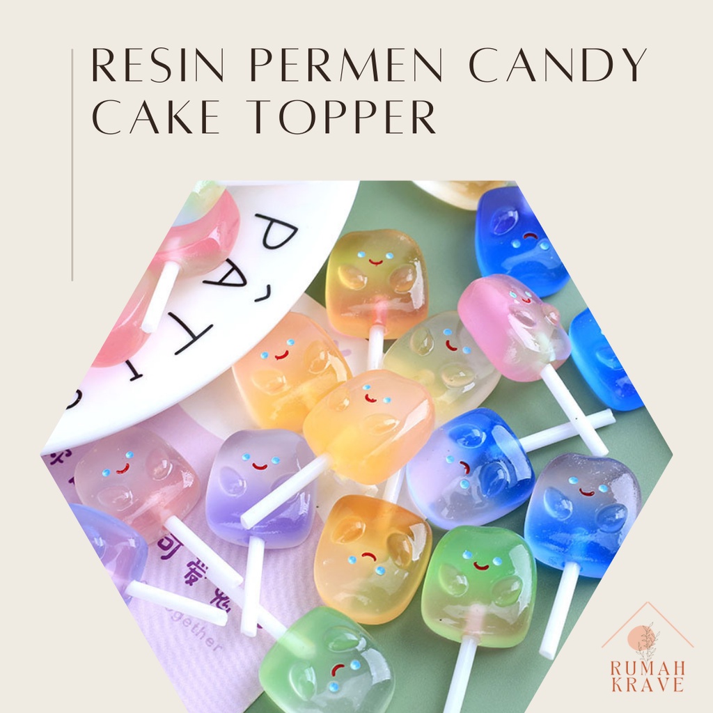 Jual RUMAH KRAVE - Resin Permen Candy Cake Topper Hiasan Dekorasi Kue ...