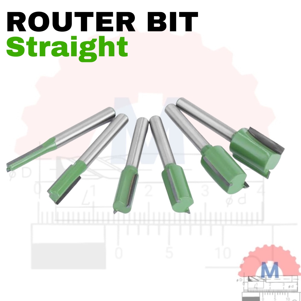 Jual Mata Profil kayu lurus straight router bit shank 6mm | Shopee ...