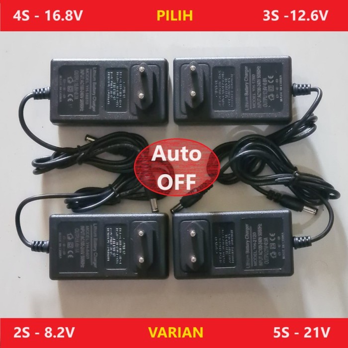Jual Adaptor Spesial Battery Charger 18650 Arus Cas 2A baterai 3S 4S 5S ...