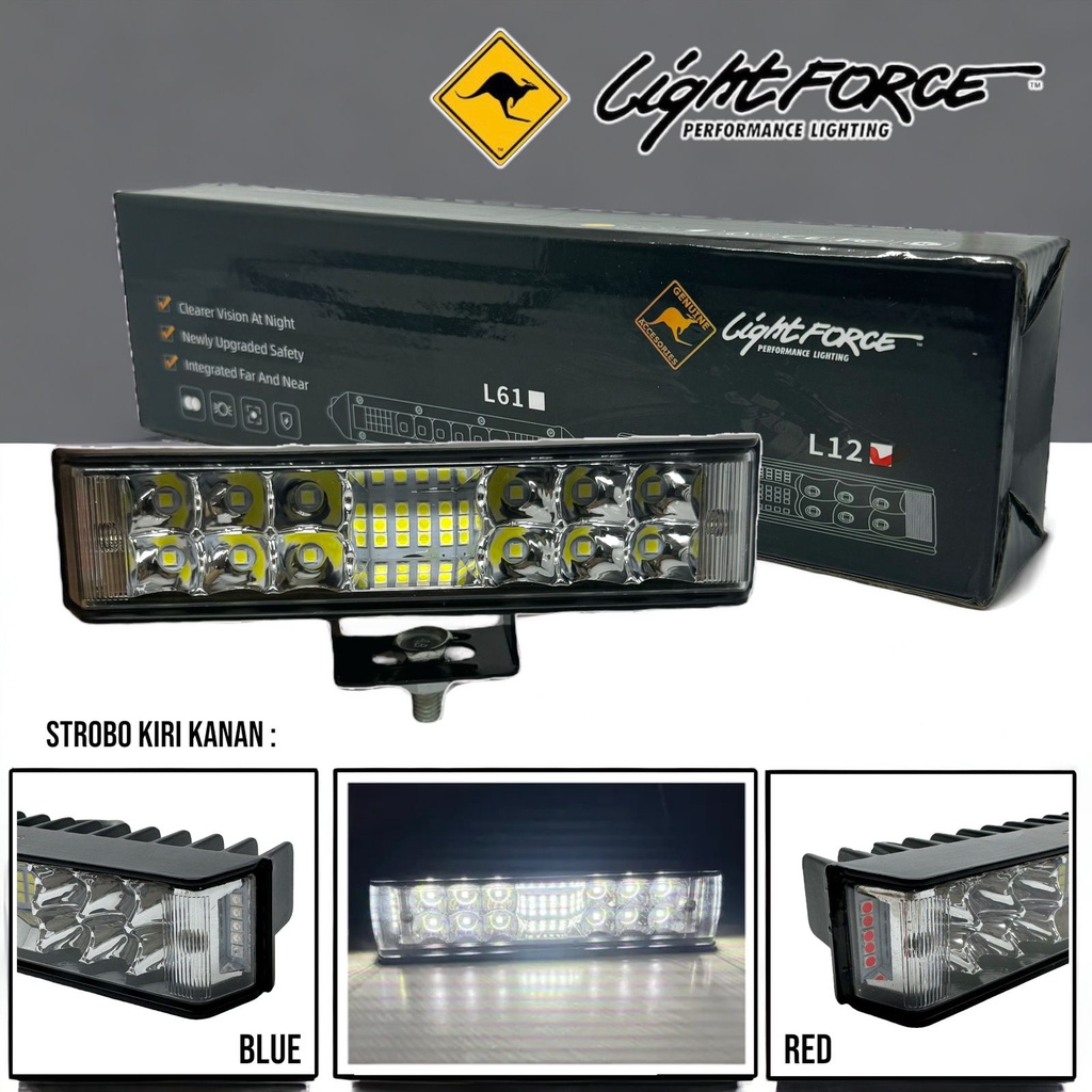 Jual Lampu Tembak Lightbar LED 12 Mata Plus LED Merah Biru L12 | Shopee ...