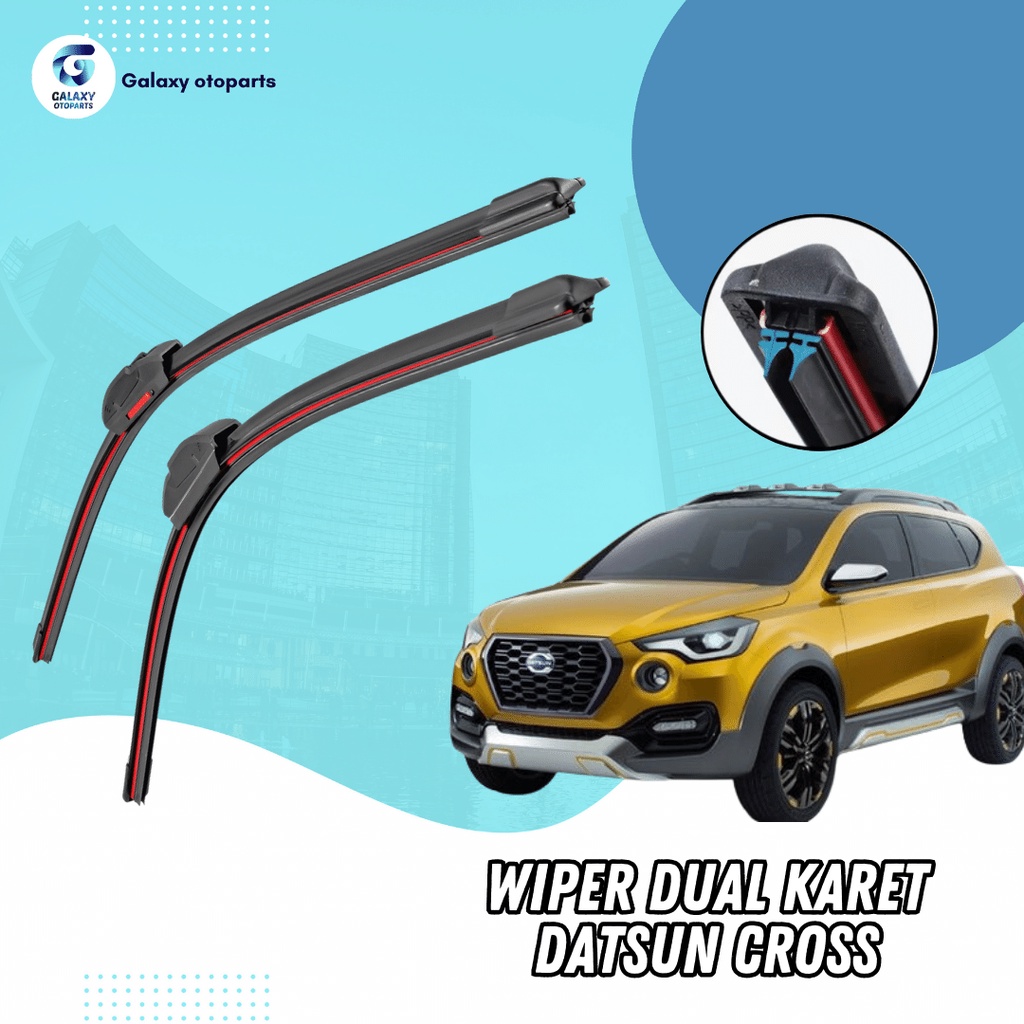 Jual 1 SET Wiper Dual Blade - Datsun Cross - Wiper 2 Lapis Karet ...