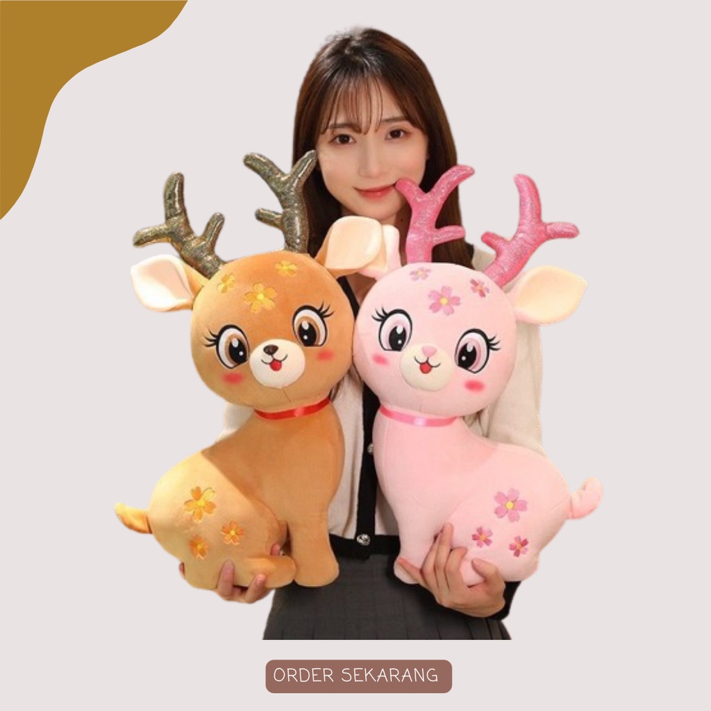 Jual Boneka Sika Rusa 40cm Mainan Mewah Rusa Bahan Plush Berlabel SNI ...