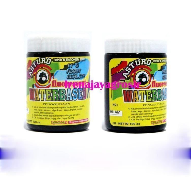 Jual ASTURO cat air HITAM / cat poster / waterbased 100cc | Shopee ...