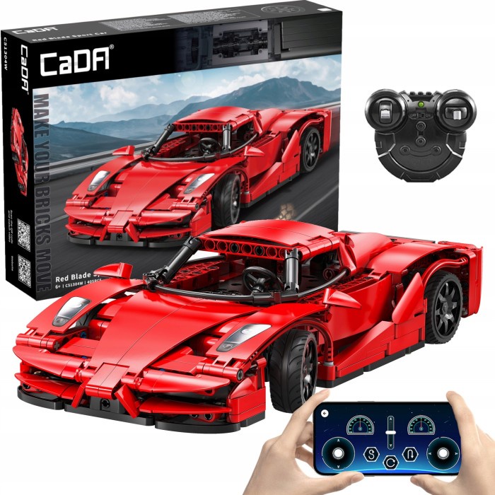 Jual Double E CaDA Bricks C51304W Red Blade Sport Car RC Dual Mode ...