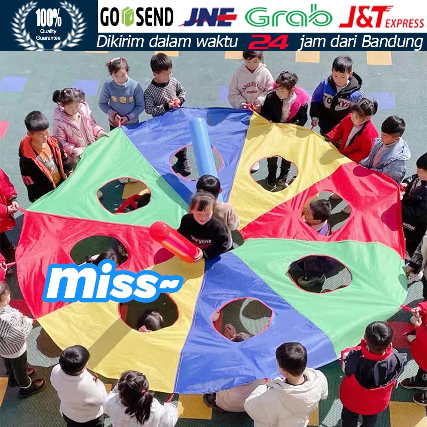 Jual montessori games rainbow parachute parasut pelangi sensory motoric ...