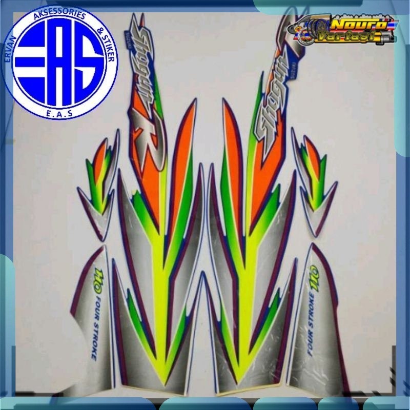 Jual Stiker striping striker motor suzuki shogun 110 r 2003 biru body ...